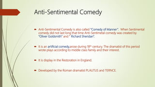 Presentation anti sentimental comedy | PPTX