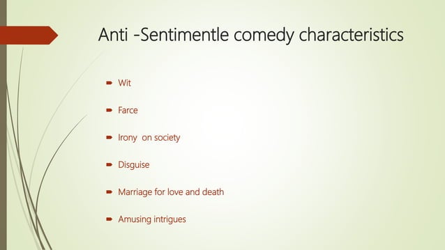 Presentation anti sentimental comedy | PPTX
