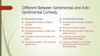 Presentation anti sentimental comedy | PPTX