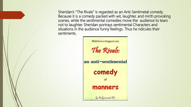 Presentation anti sentimental comedy | PPTX