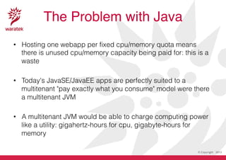 Achieving genuine elastic multitenancy with the Waratek Cloud VM for Java : John Matthew Holt | PPT