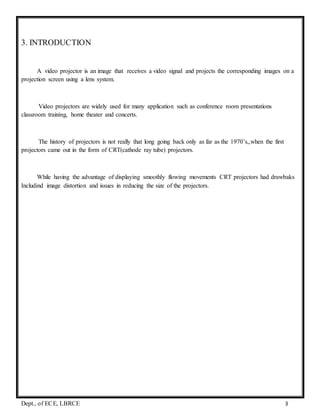 REPORT ON PROJECTORS | DOCX