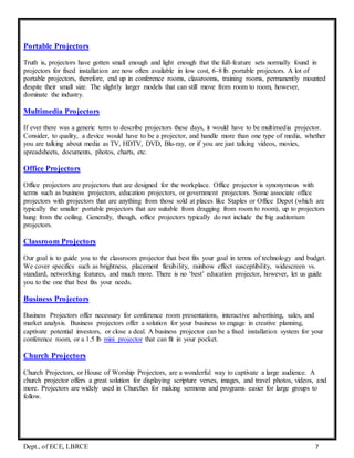 REPORT ON PROJECTORS | DOCX