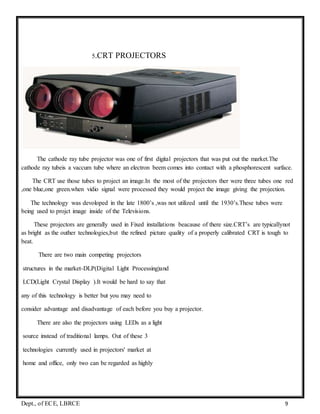REPORT ON PROJECTORS | DOCX