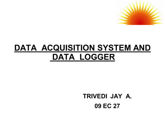 Data Acquisition System & Data Logger | PDF