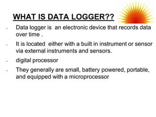 Data Acquisition System & Data Logger | PDF
