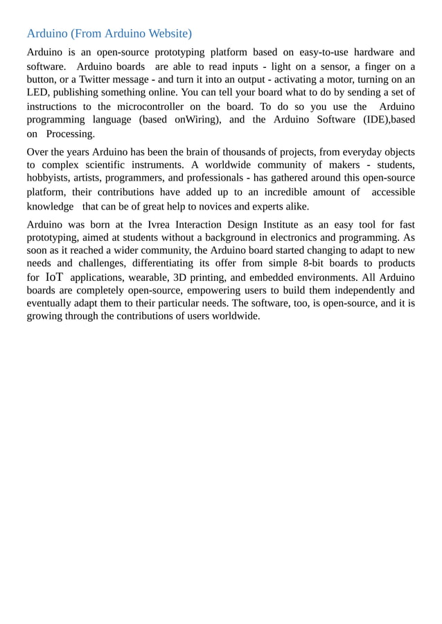 Jayakumar m. arduino and android using mit app inventor 2.0 | PDF