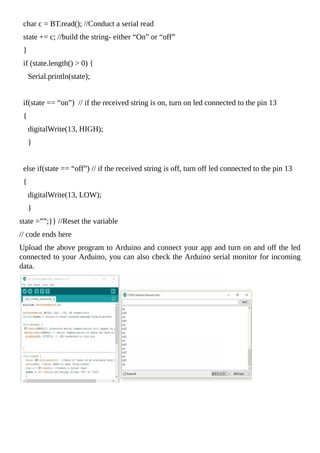 Jayakumar m. arduino and android using mit app inventor 2.0 | PDF