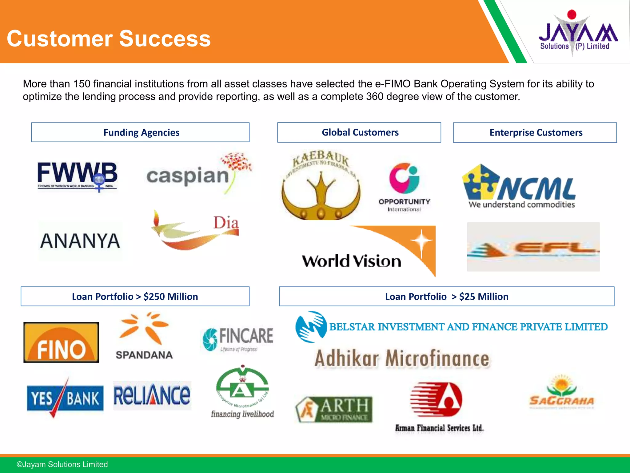 Jayam Solutions corporate profile | PPSX