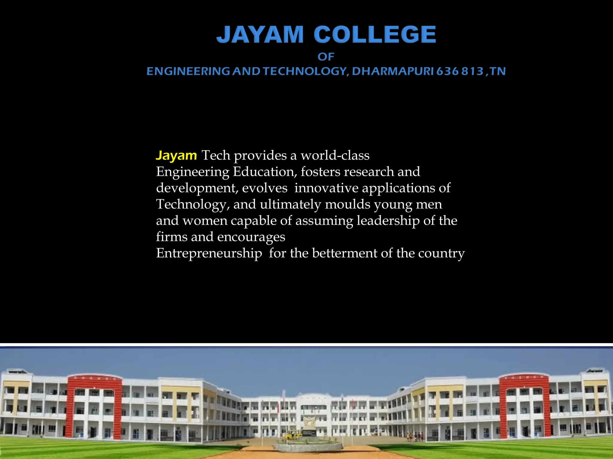 Jayam profile ppt 2011 12 | PPT