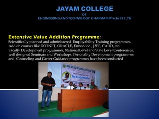 Jayam profile ppt 2011 12 | PPT