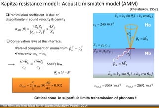Jay amrit kapitza resistance at niobiumsuperfluid he interfaces | PDF ...