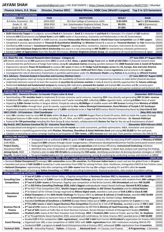 Jayani Shah 19BA049 A.pdf | Stocks and Bonds | Personal Investing