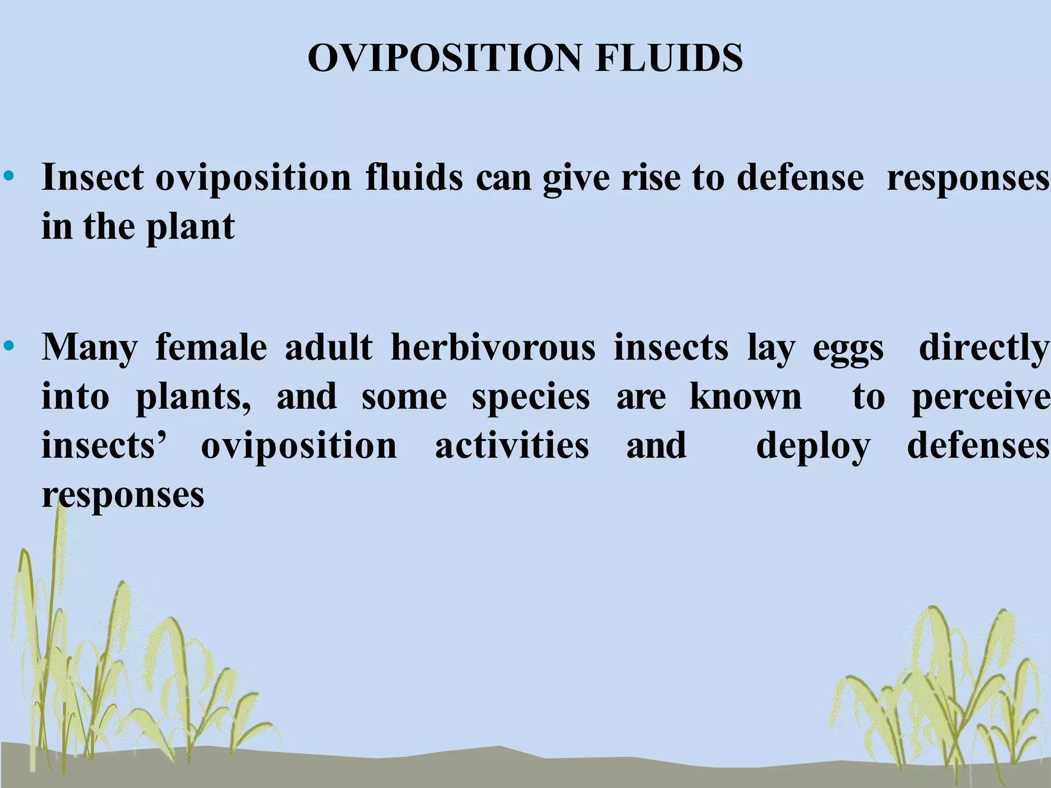 Defense Mechanism in Plants Against Insects | PPTX