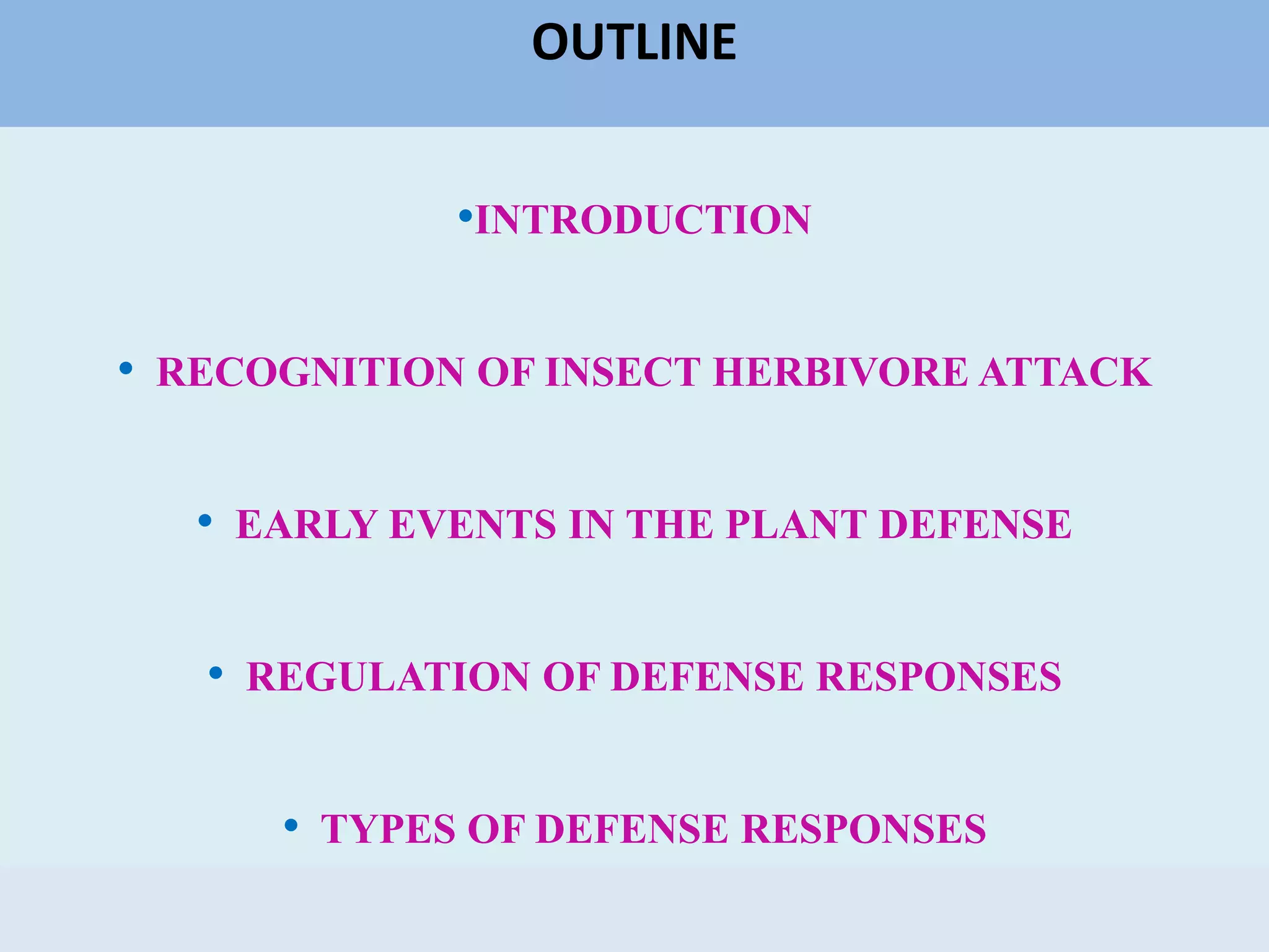 Defense Mechanism in Plants Against Insects | PPTX