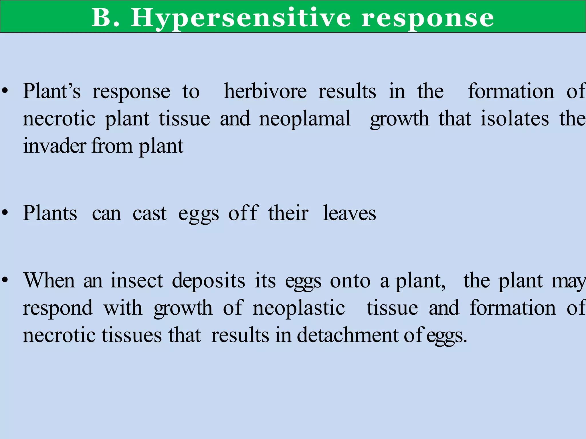 Defense Mechanism in Plants Against Insects | PPTX