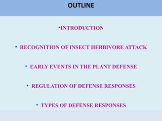 Defense Mechanism in Plants Against Insects | PPTX