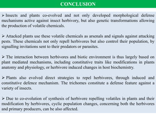 Defense Mechanism in Plants Against Insects | PPTX