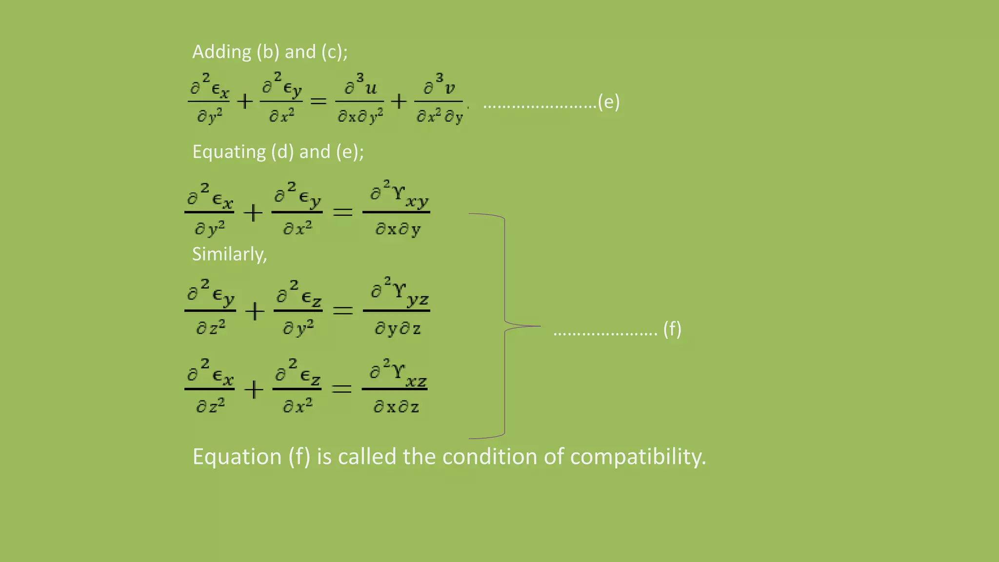 Compatibility equation and Airy's stress function of theory of ...