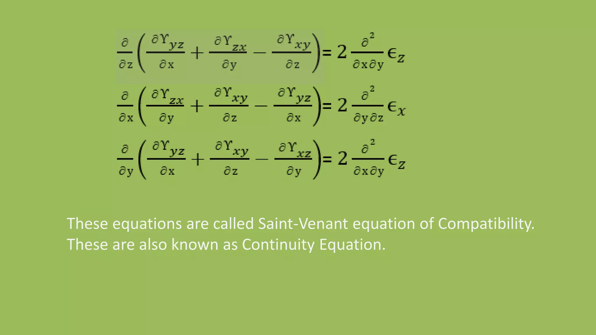 Compatibility equation and Airy's stress function of theory of ...