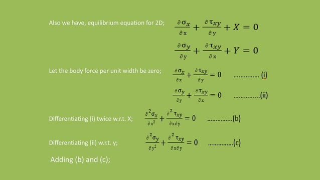 Compatibility equation and Airy's stress function of theory of elasticity | PPTX