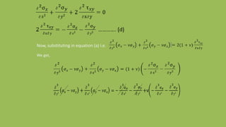 Compatibility equation and Airy's stress function of theory of elasticity | PPTX