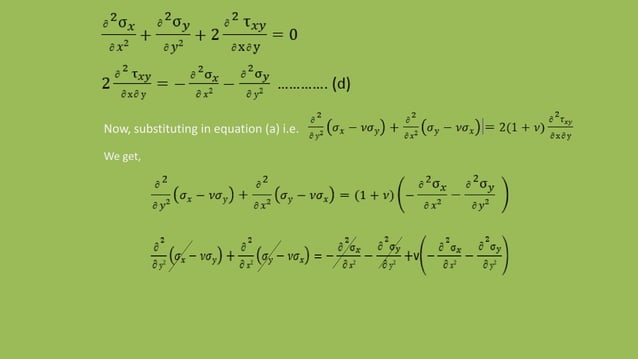Compatibility equation and Airy's stress function of theory of elasticity | PPTX