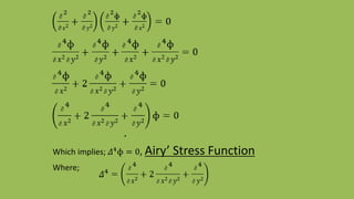 Compatibility equation and Airy's stress function of theory of elasticity | PPTX