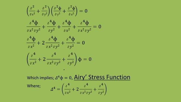 Compatibility equation and Airy's stress function of theory of elasticity | PPTX