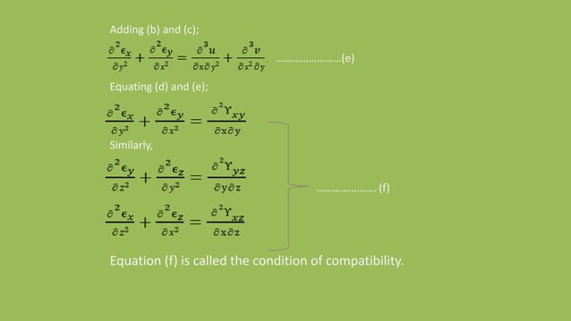 Compatibility equation and Airy's stress function of theory of elasticity | PPTX