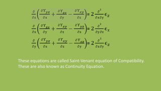 Compatibility equation and Airy's stress function of theory of elasticity | PPTX