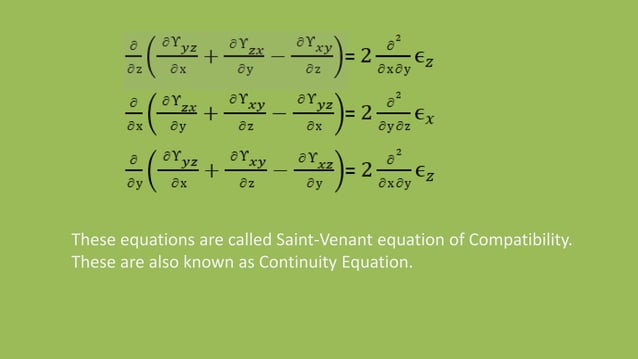 Compatibility equation and Airy's stress function of theory of elasticity | PPTX