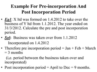 Profit Prior to Incorporation | PPTX