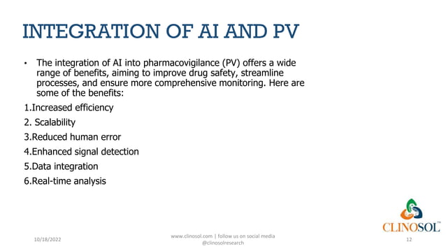 Artificial Intelligence in Pharmacovigilance | PPTX | Technology Industry | Industries