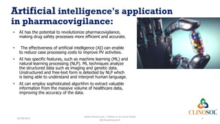 Artificial Intelligence in Pharmacovigilance | PPTX