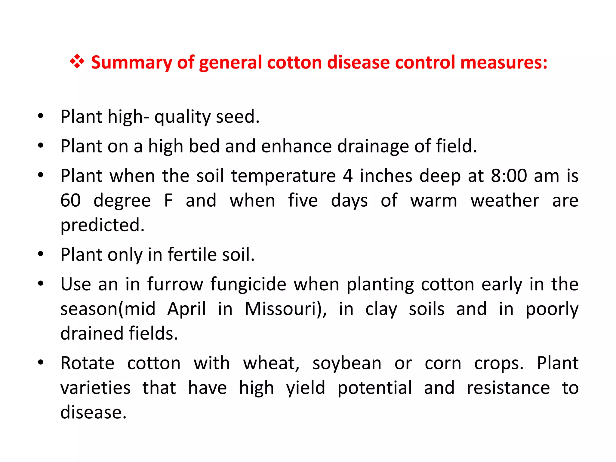Diseases of cotton | PPTX