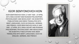 FAMOUS RUSSIAN PSYCHOLOGIST | PPTX | Science