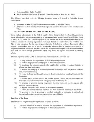 Administrative arrangement and constitutional base for Social Welfare ...
