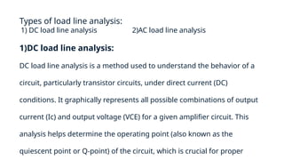 TRANSISTOR BIASING-NEED FOR BIASING,THE OPERATING POINT,LOAD LINE ...