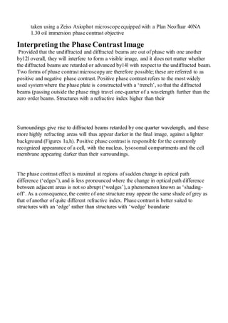 Phase contrast Microscopy | DOCX