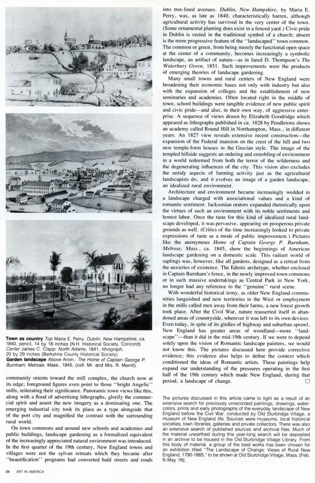 Jay Cantor, New England Landscape of Change, Art in America 1976 | PDF