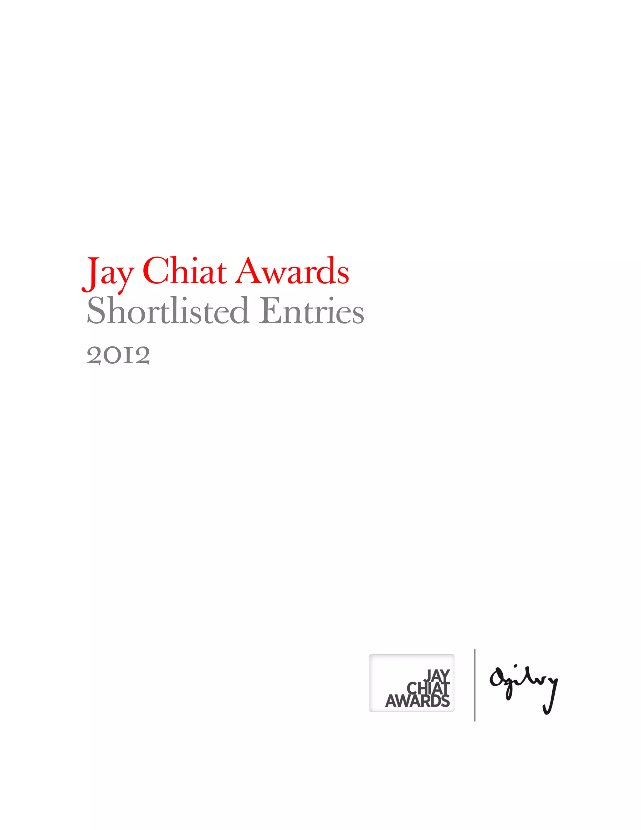 Ogilvy Jay Chiat Winners 2012 | PDF
