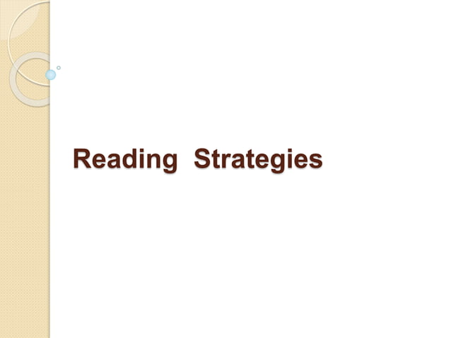 Power point presentation of reading strategies | PPT