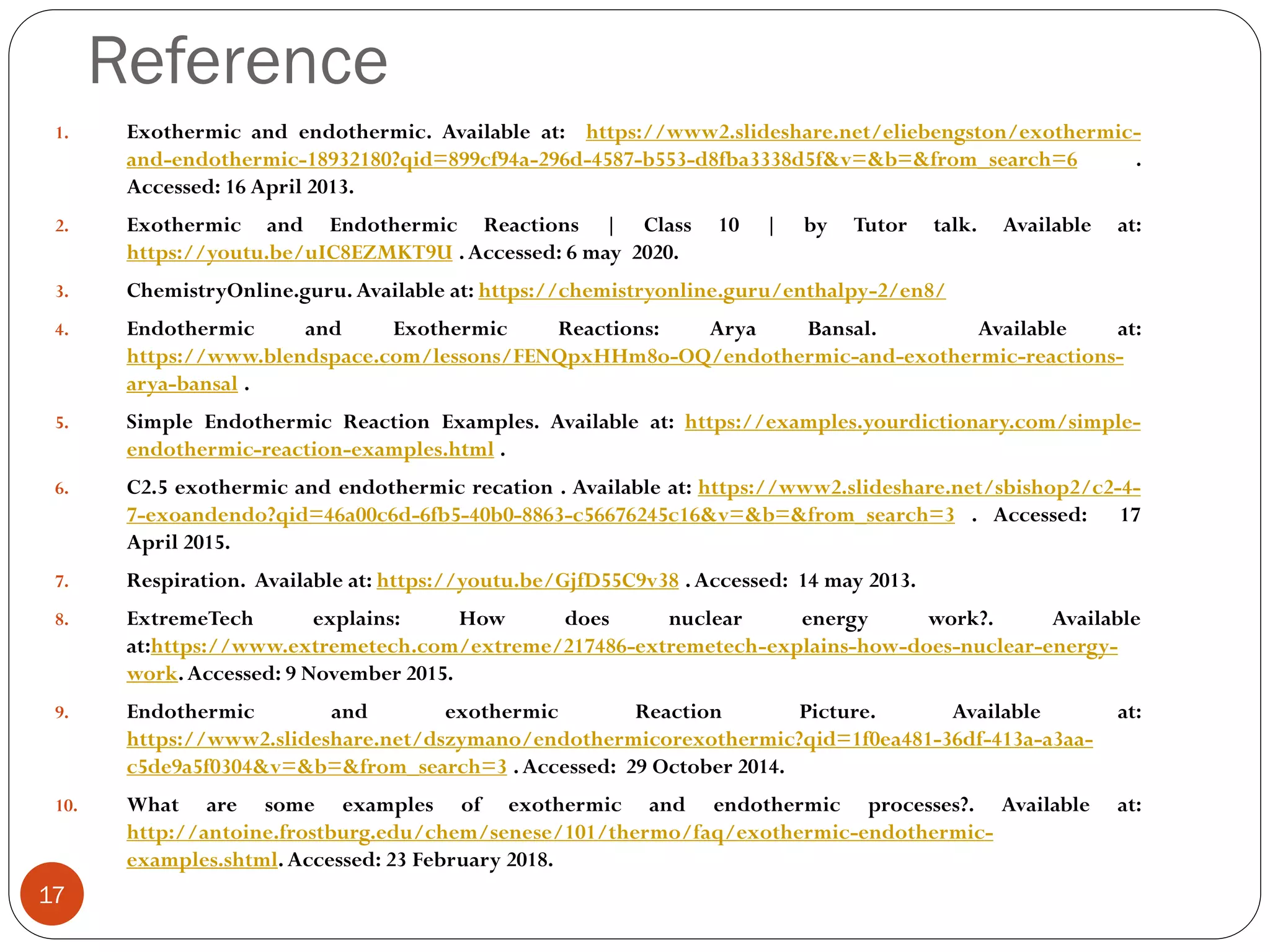 Endothermic and Exothermic reaction in daily life | PDF