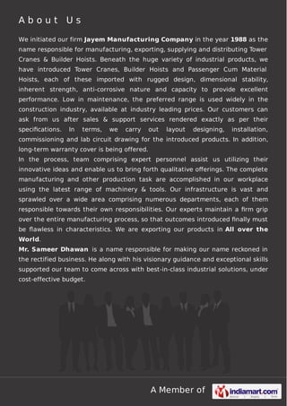 Jayem manufacturing-company | PDF