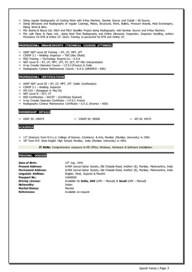 Resume - Jayesh Vanza | DOCX