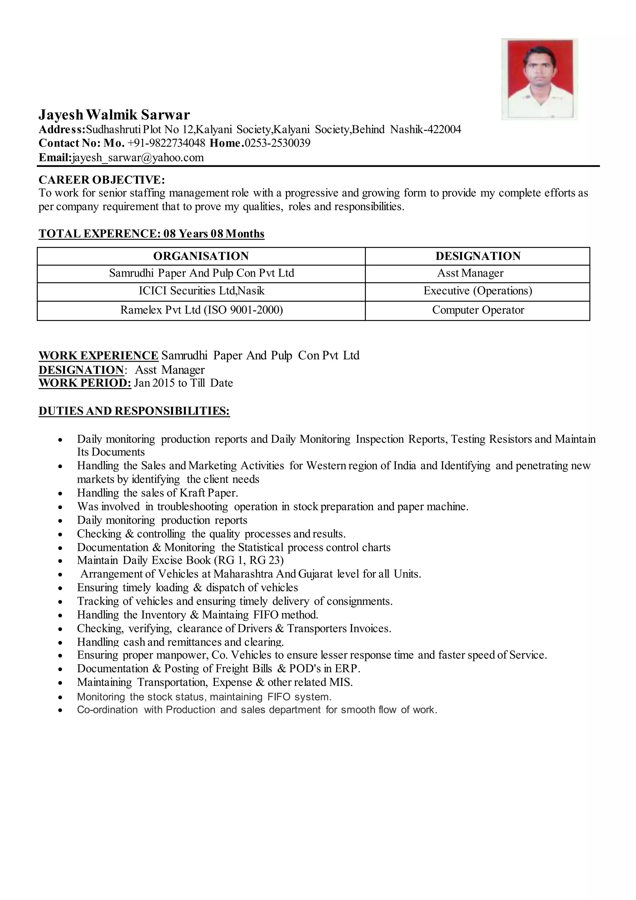 Jayesh cv | PDF