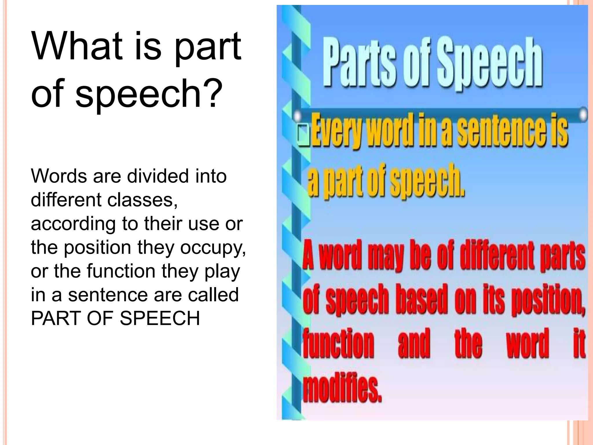Parts of Speech | PPT