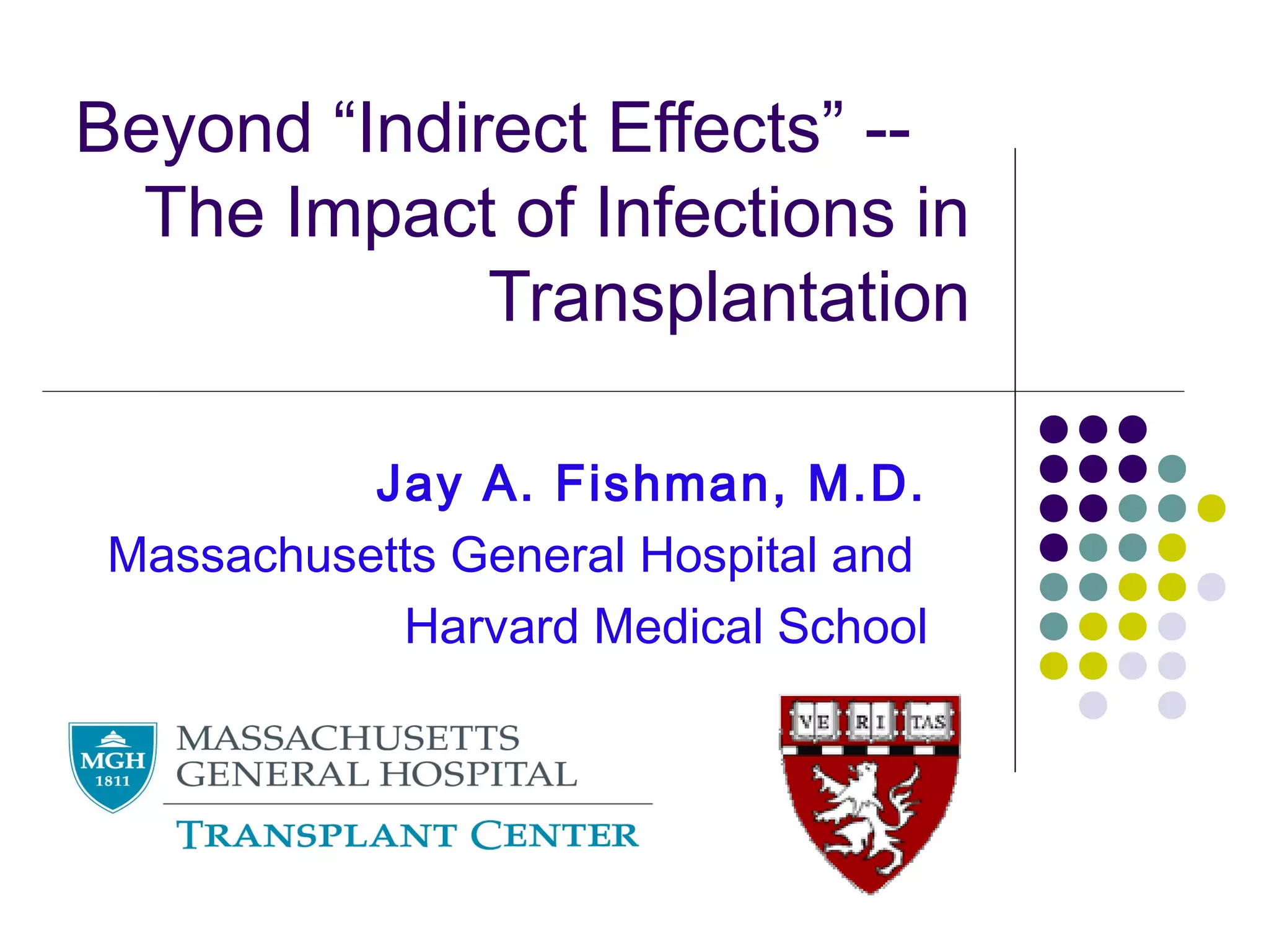 Jay Fishman: indirect effects and viral infections: Infection in Transplantation | PPT