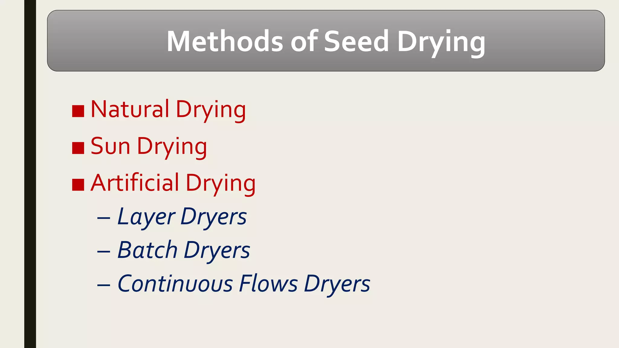 Seed storage and packaging | PPTX